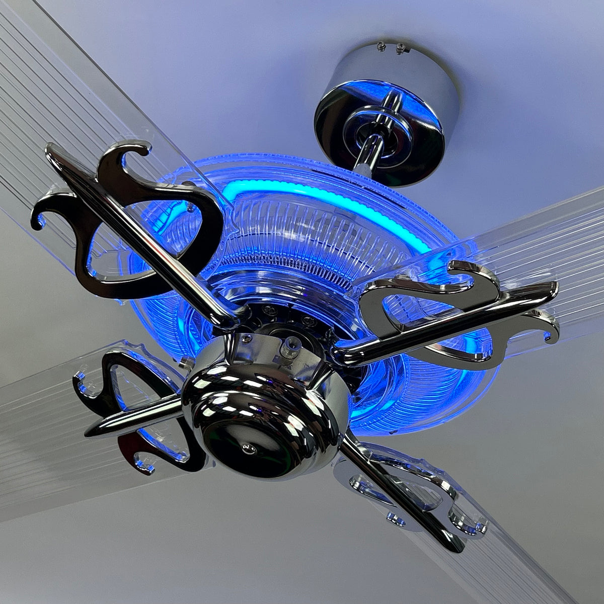 Delray™ Neon Ceiling Fan (Blue)| The Neon Fan Company